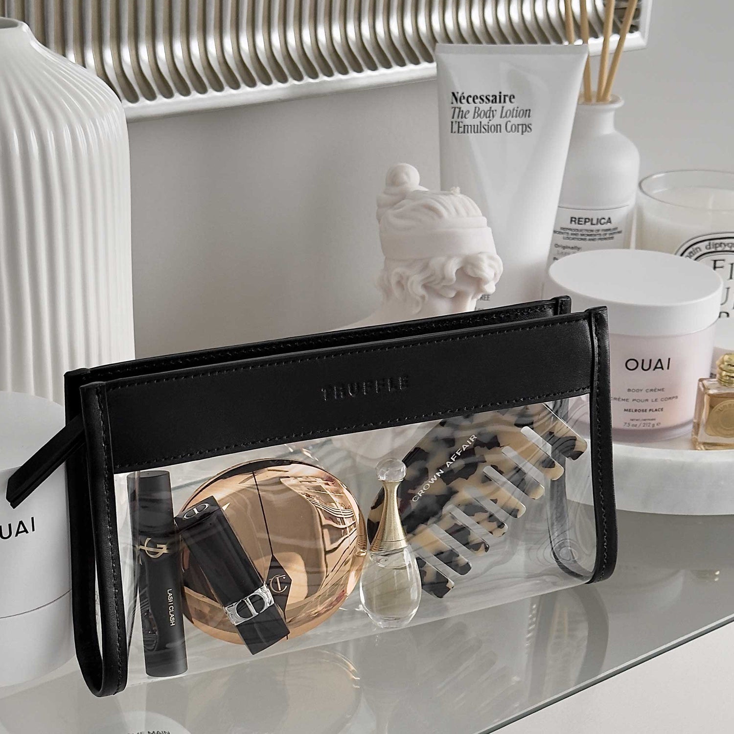 Clarity Everyday Pouch Mini - Mini Clear Leather Pouch | Purse Organizer