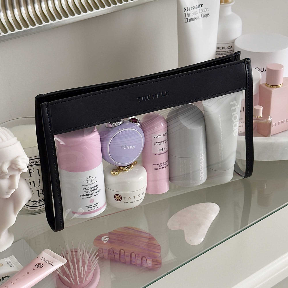 Clarity Everyday Pouch Small - Small Clear Leather Pouch | Purse Organizer