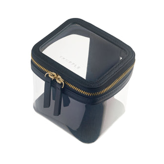 Clarity Jumbo Train Case - Large Clear Cosmetic Train Case | Truffle