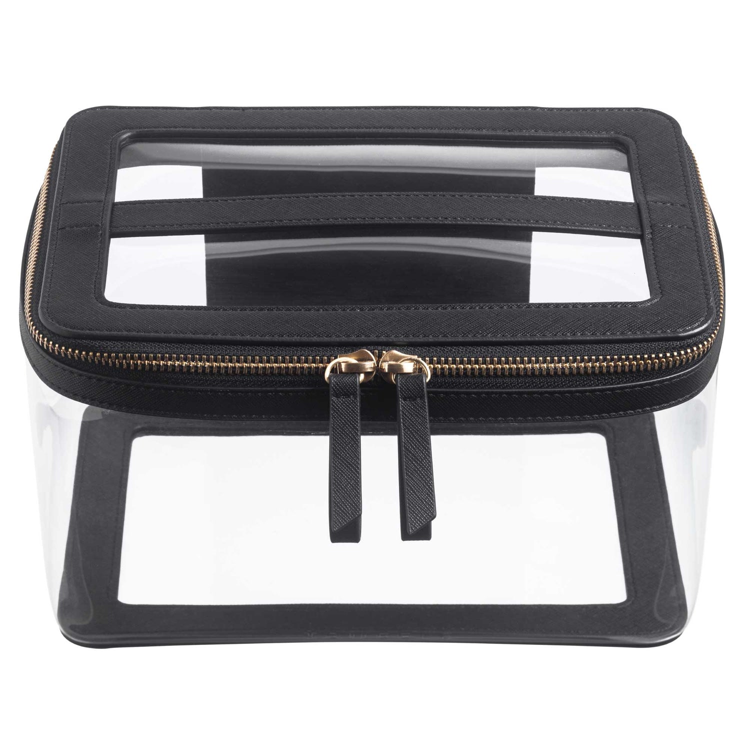 Clarity Jumbo Leather Train Case - Large Makeup Train Case for Luggage ...