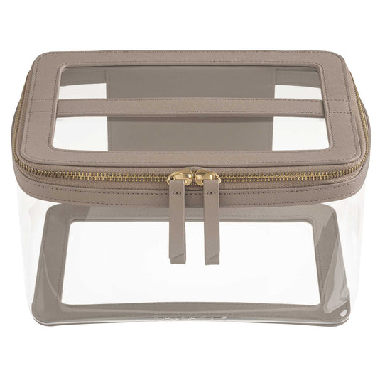 Clarity Jumbo Leather Train Case - Large Makeup Train Case for Luggage ...